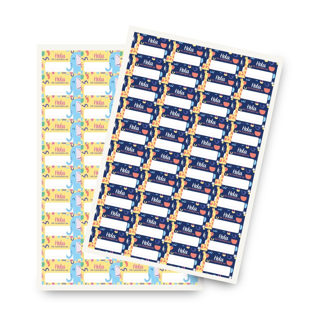 Viñetas para rotular cuadernos - Imprima en Línea