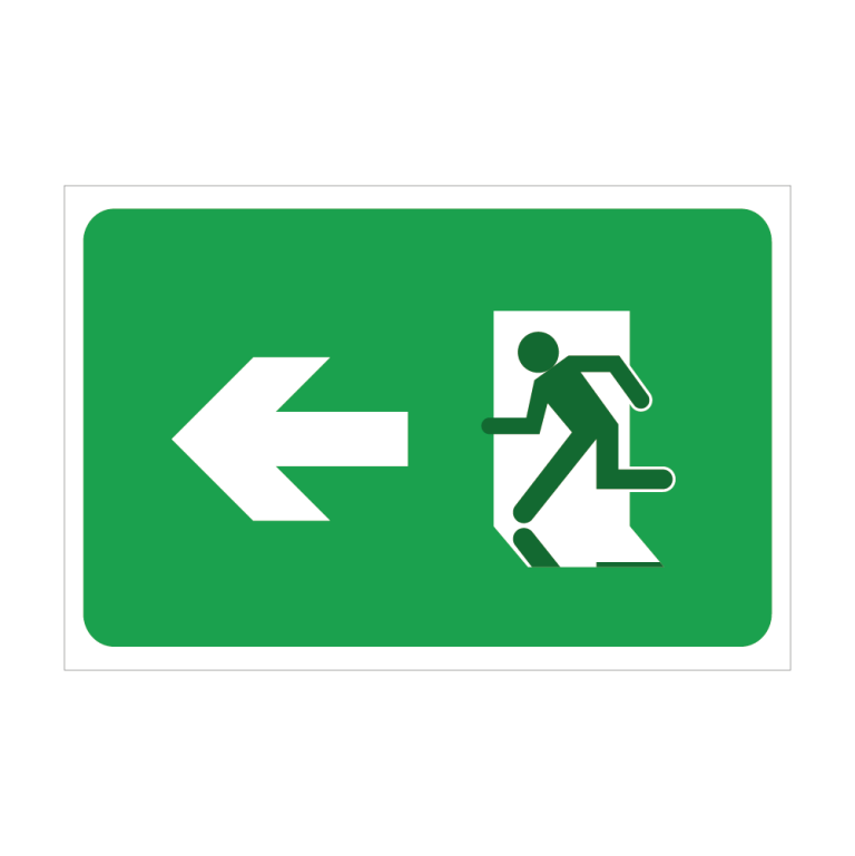 Rótulo Salida de Emergencia 30x20cm - Imprima en Línea